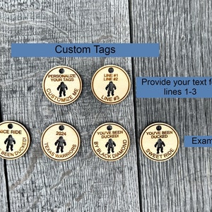 Sasquatch Buck Buck Bronco Bigfoot Tags Wooden Custom Yeti Gift Tag ...