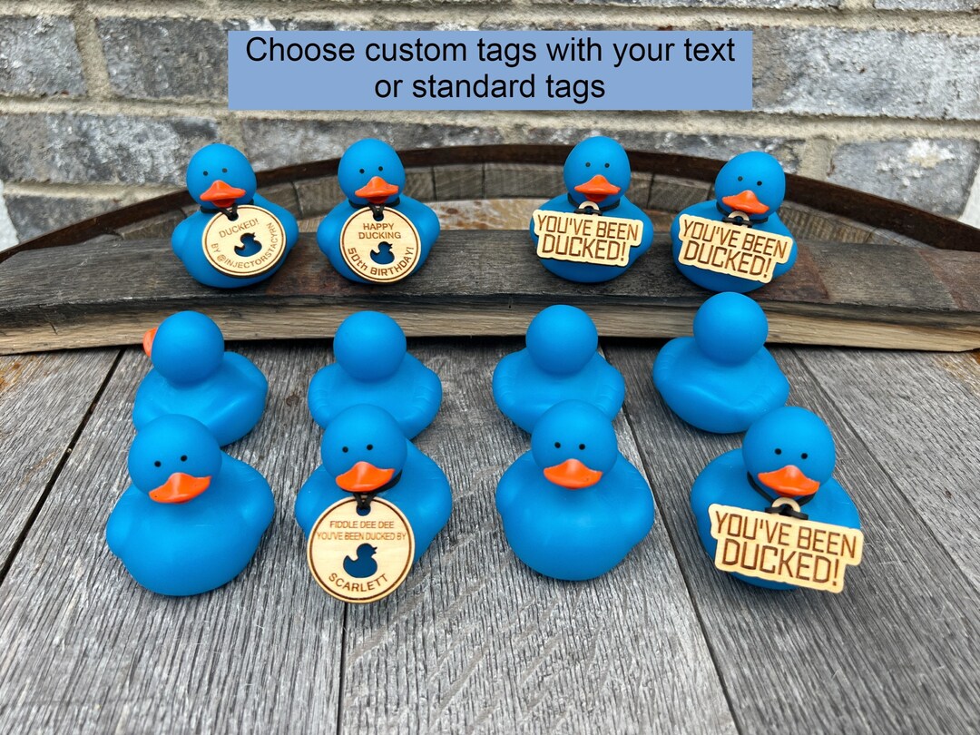 Blue Rubber Ducks Duck Blue Ducks Custom Tag Youve Been Ducked ...