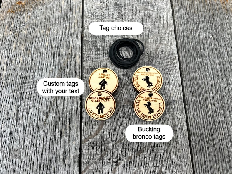 Sasquatch Buck Buck Bronco Bigfoot Tags Wooden Custom Yeti Gift Tag ...