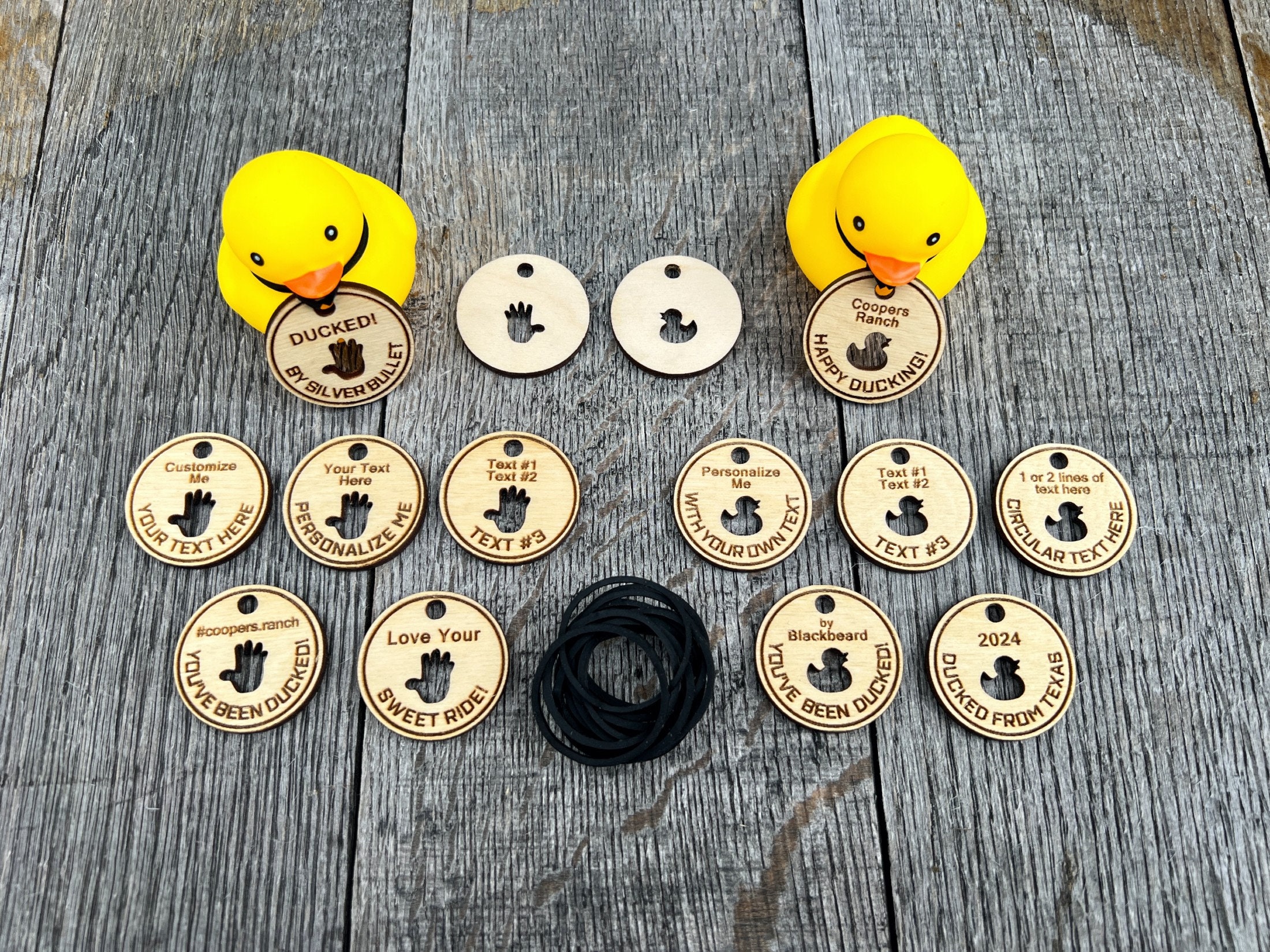 Custom Tags Wooden Duck Tag Personalized Youve Been Ducked Tags for ...