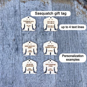 Rubber Duck Gift Tag Personalized Bigfoot Gift Custom Sasquatch Tag Rubber Ducks Bag Gift ...