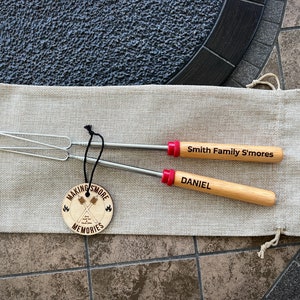 Smores Custom Engrave Roasting Stick Gift Set Personalized Dad Gift for ...