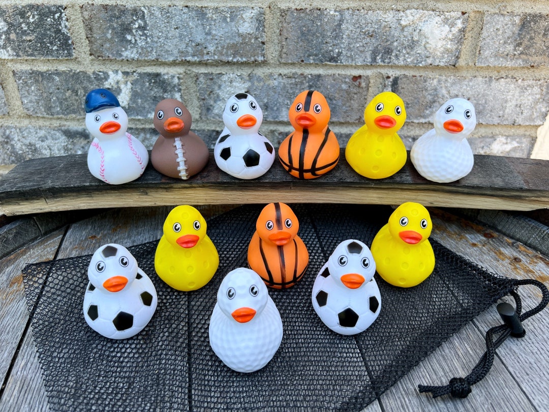 Rubber Ducks Sports Golf Duck Pickleball Gift Tags Football Soccer ...