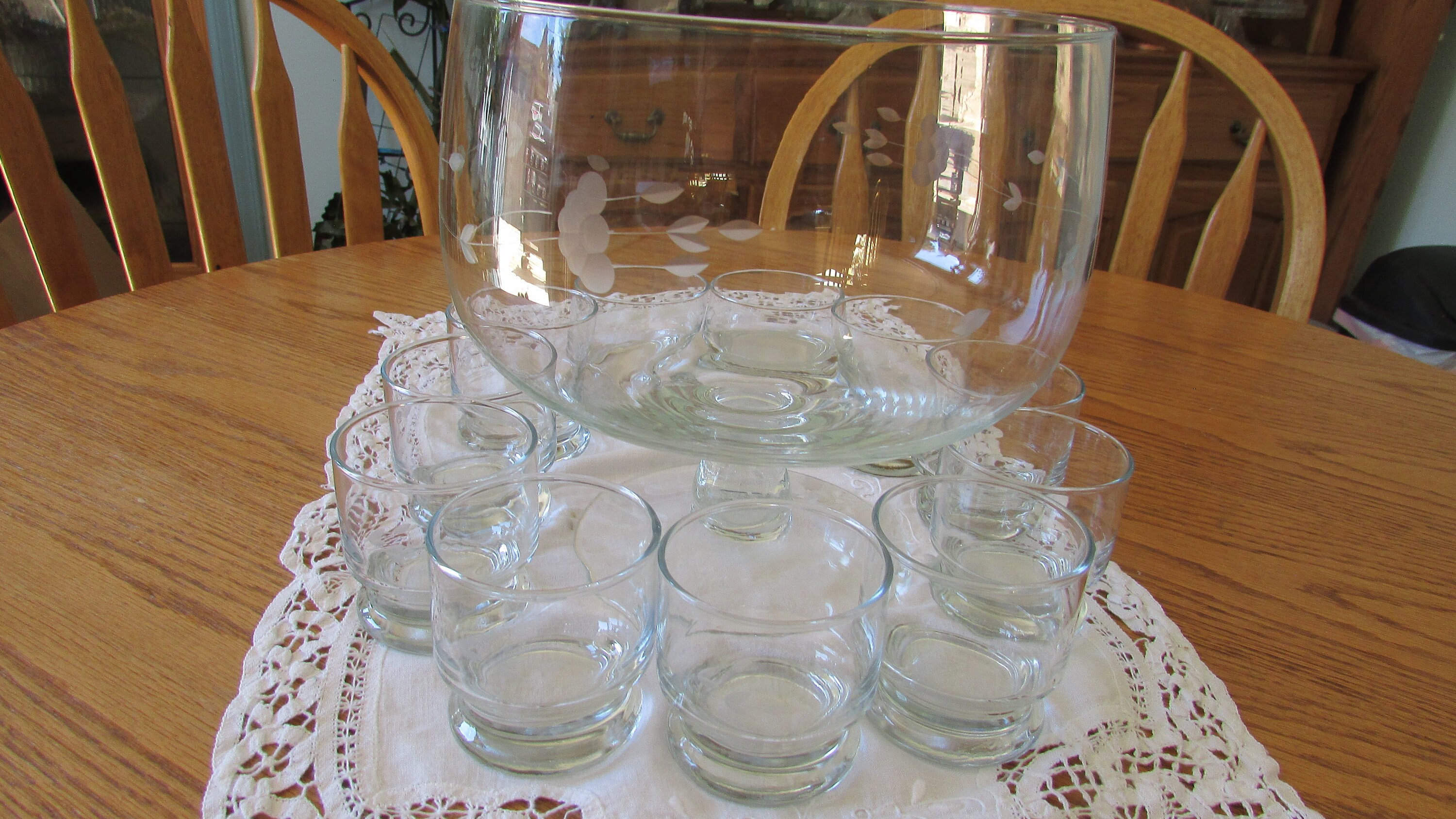 Princess House Punch Bowl Set - Etsy