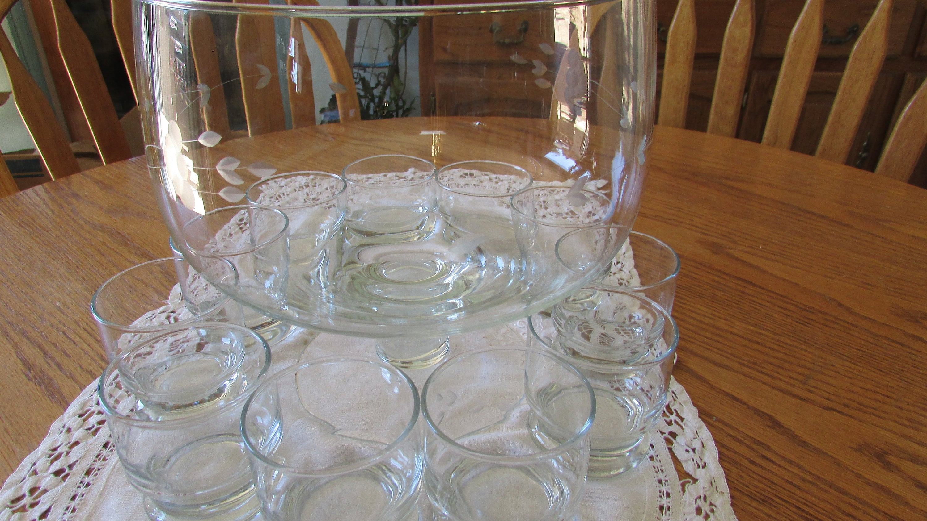 Princess House Punch Bowl Set - Etsy