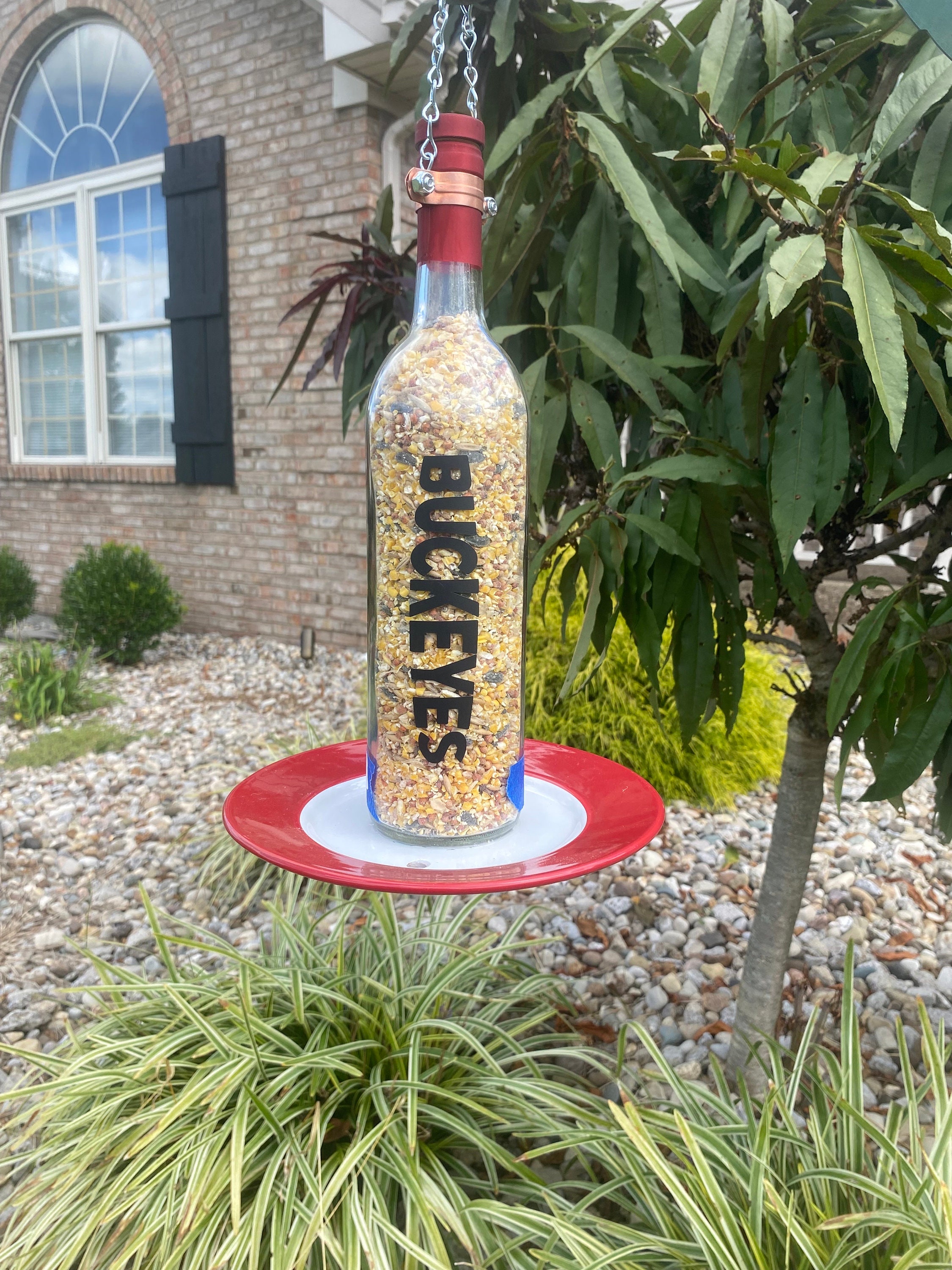 Ohio State Buckeyes Wine Bottle Bird Feeder - Etsy