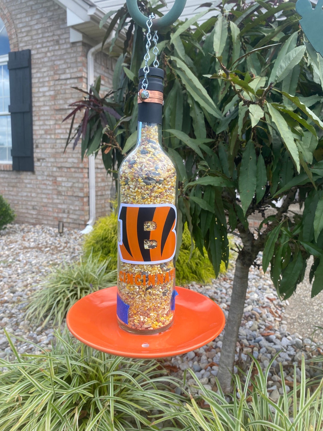 Cincinnati Bengals - Wine Bottle Bird Feeder - Etsy