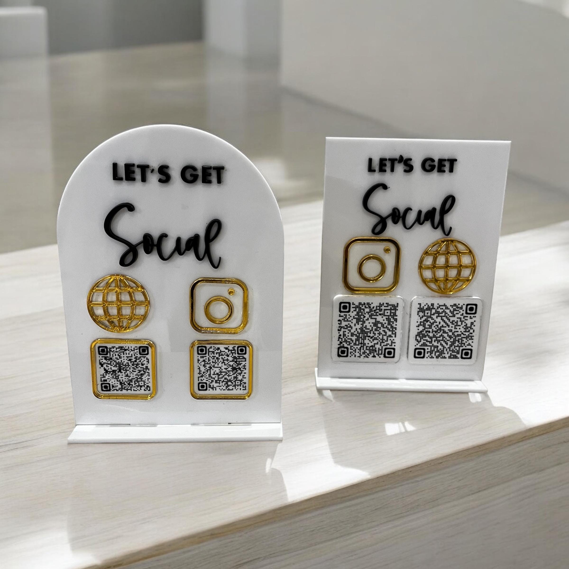 Personalized Social Media Sign Custom Acrylic Sign Custom Social Sign ...