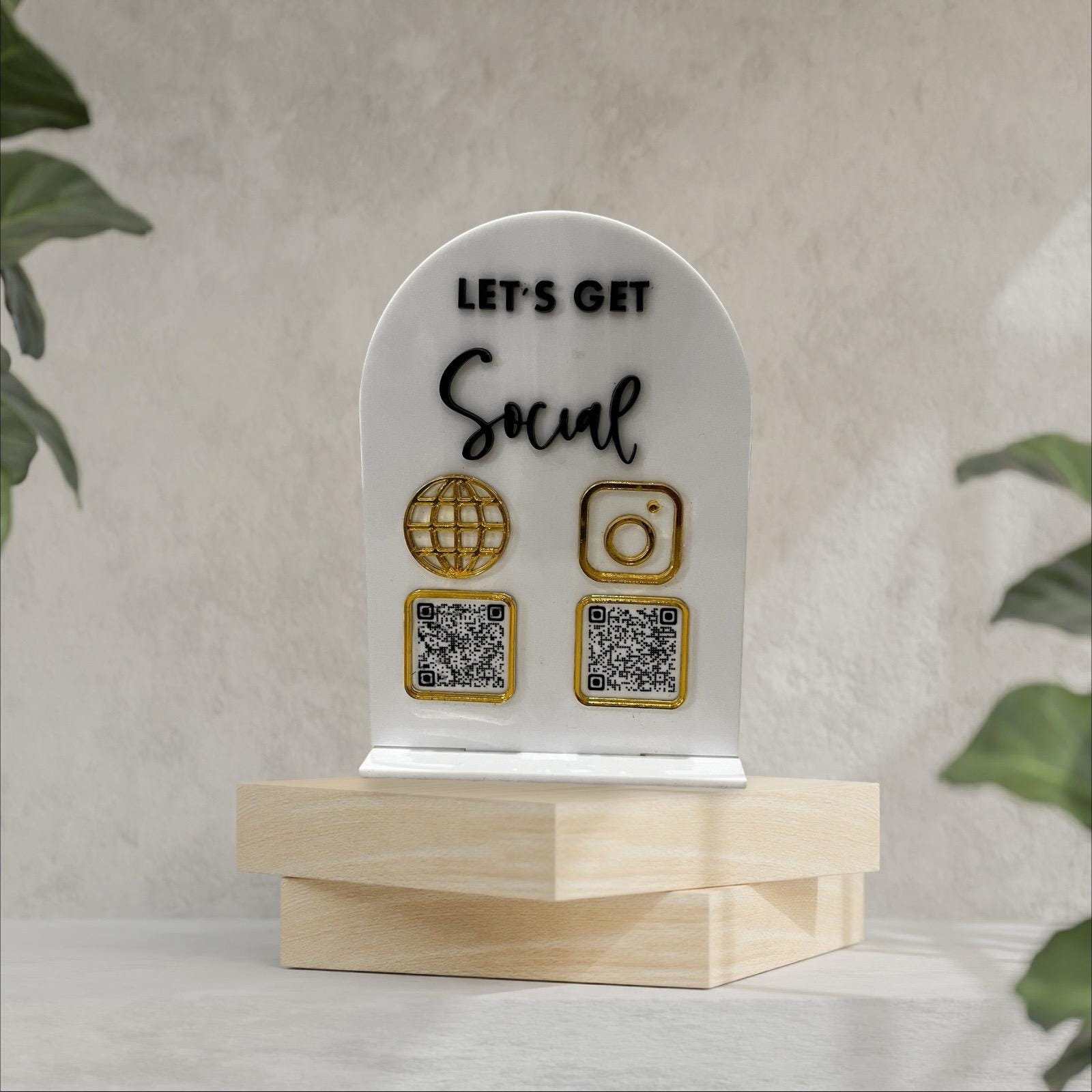 Personalized Social Media Sign Custom Acrylic Sign Custom Social Sign ...