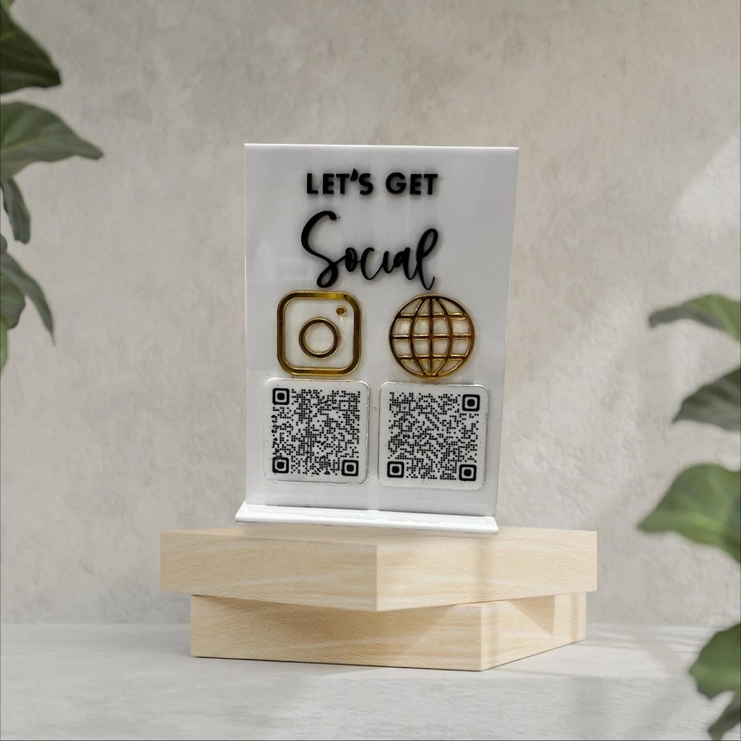 Personalized Social Media Sign Custom Acrylic Sign Custom Social Sign ...