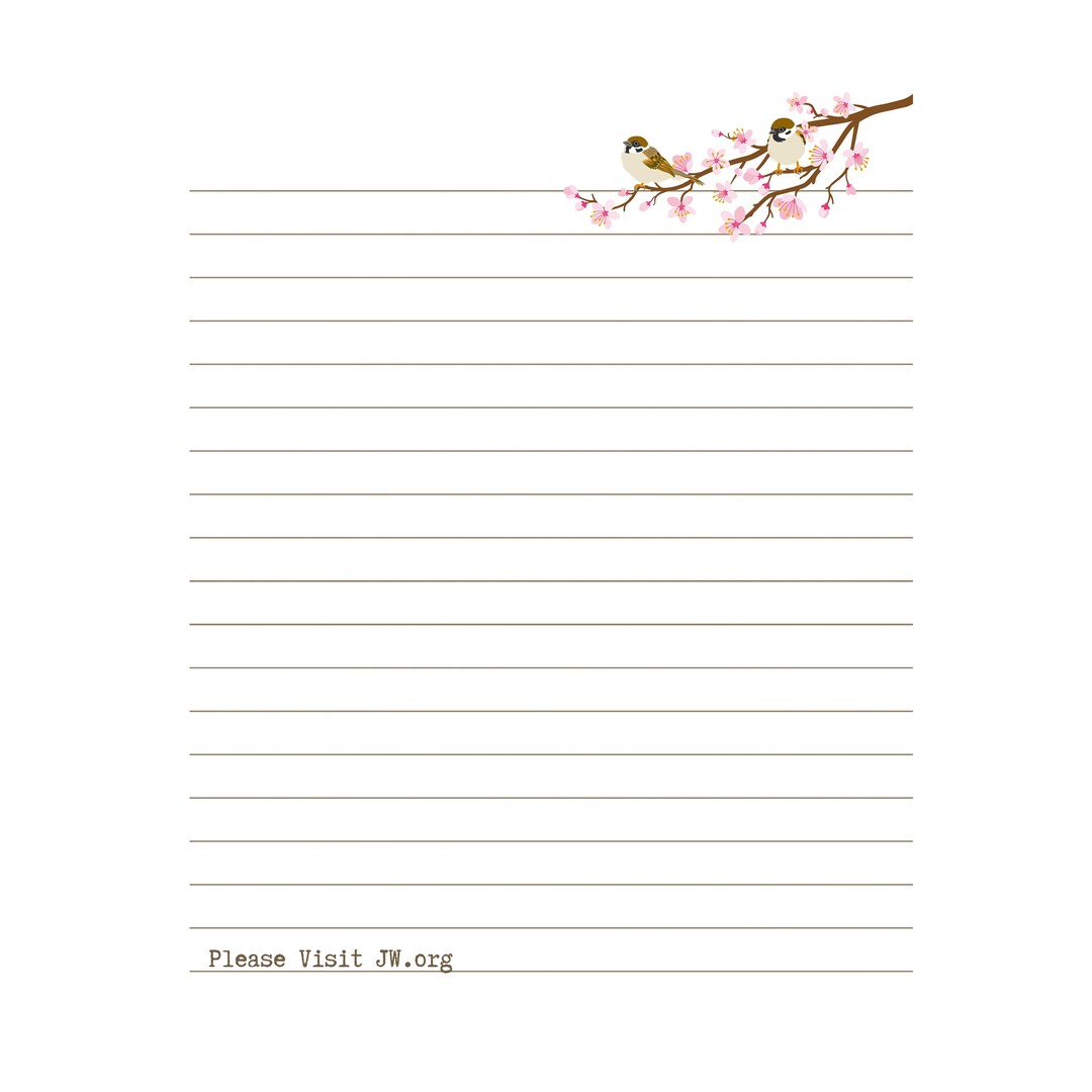 Letter Writing | Sparrow | Jw.org | PDF Download - Etsy