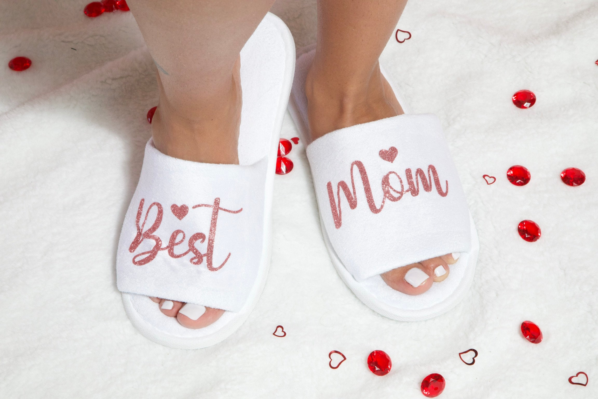 Personalized Mom Slippers: Thanksgiving Gift, Open Toe, Unisex - Etsy