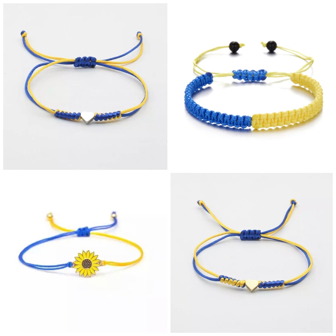 Ukraine National Flag Spell Color Rope Bracelet Braided - Etsy