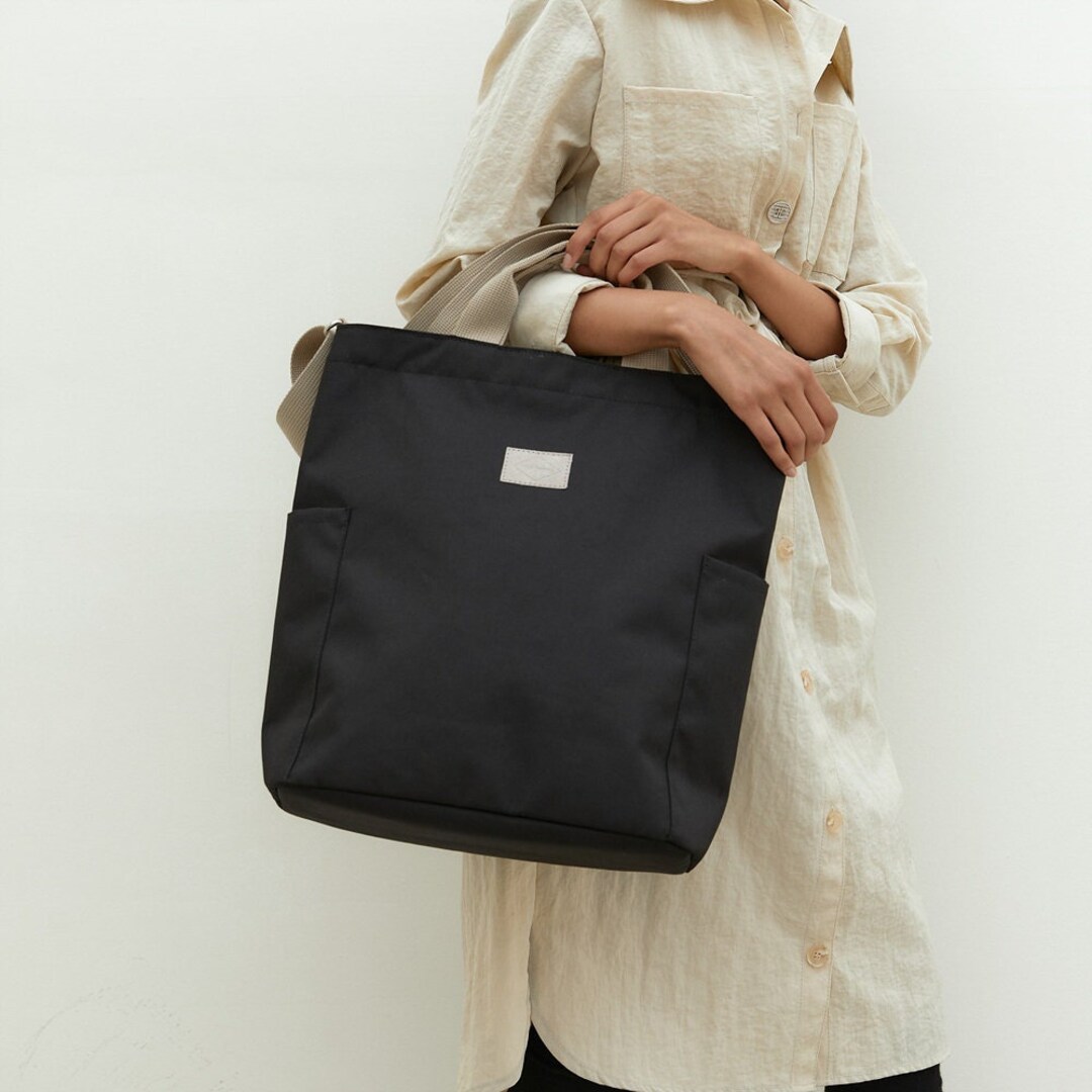 Recycled Polyester Laptop Tote Bag With Pockets and Zipper, Eco ...