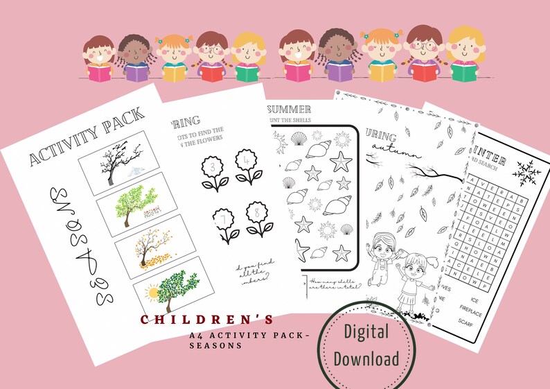 Seasons - Children’s A4 Activity Pack - Digital Download - Etsy