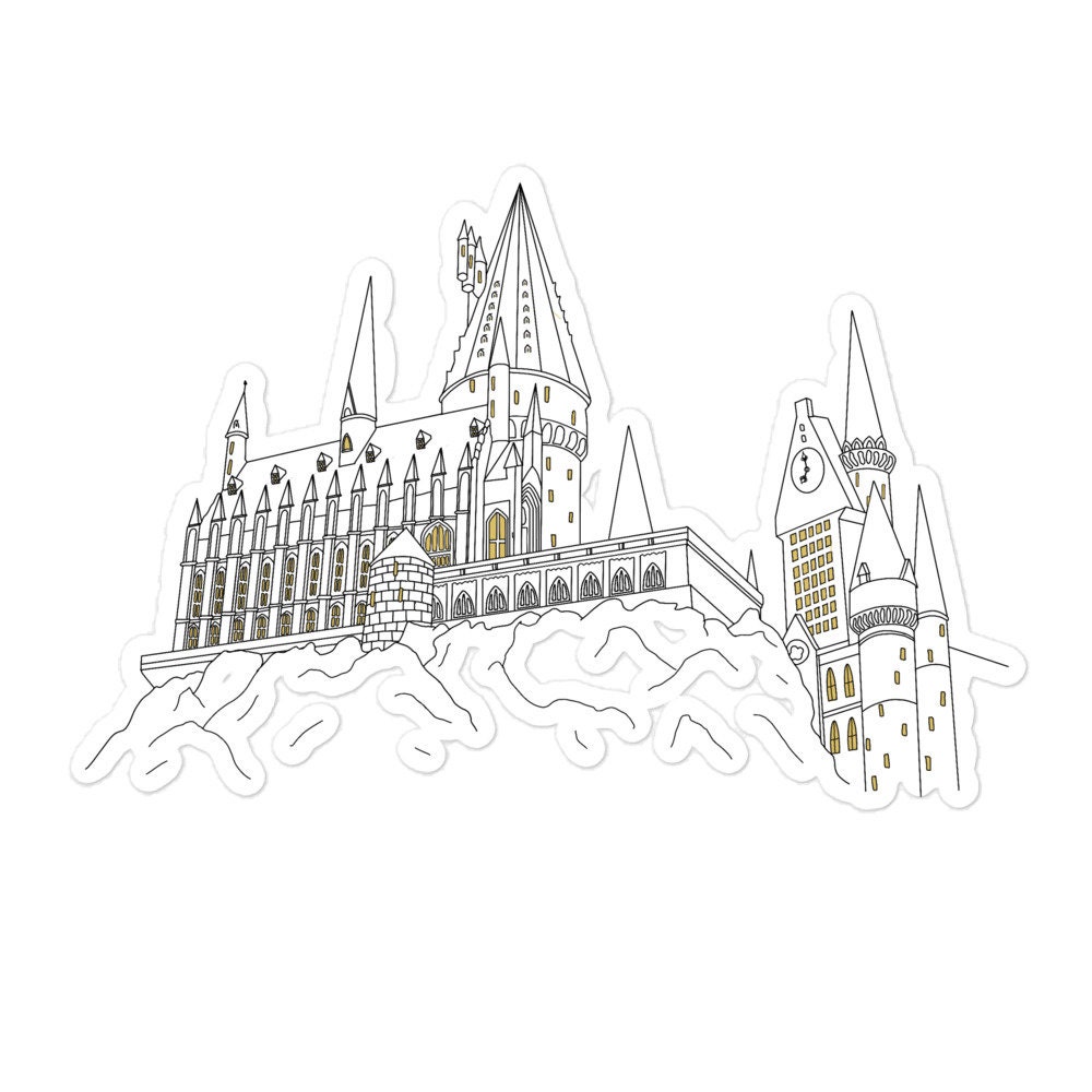 Magic Wizarding Castle Sticker - Etsy