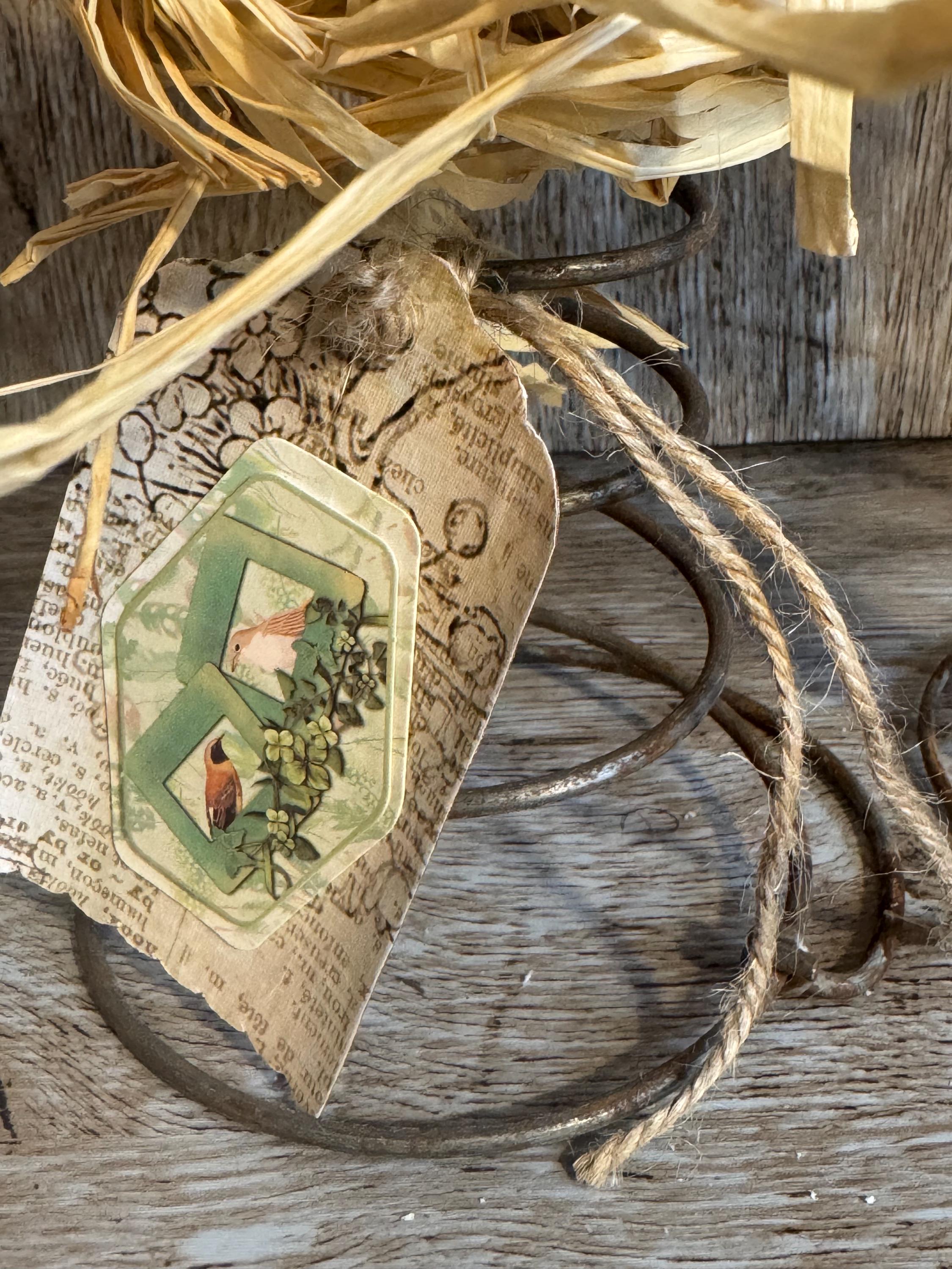 Farmhouse Bird Nest Decor: Rustic Bedspring Spring Accent - Etsy