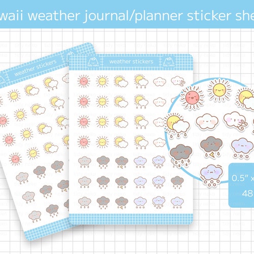 Kawaii One Anime Sticker Sheet Cute Bullet Journal Bujo - Etsy