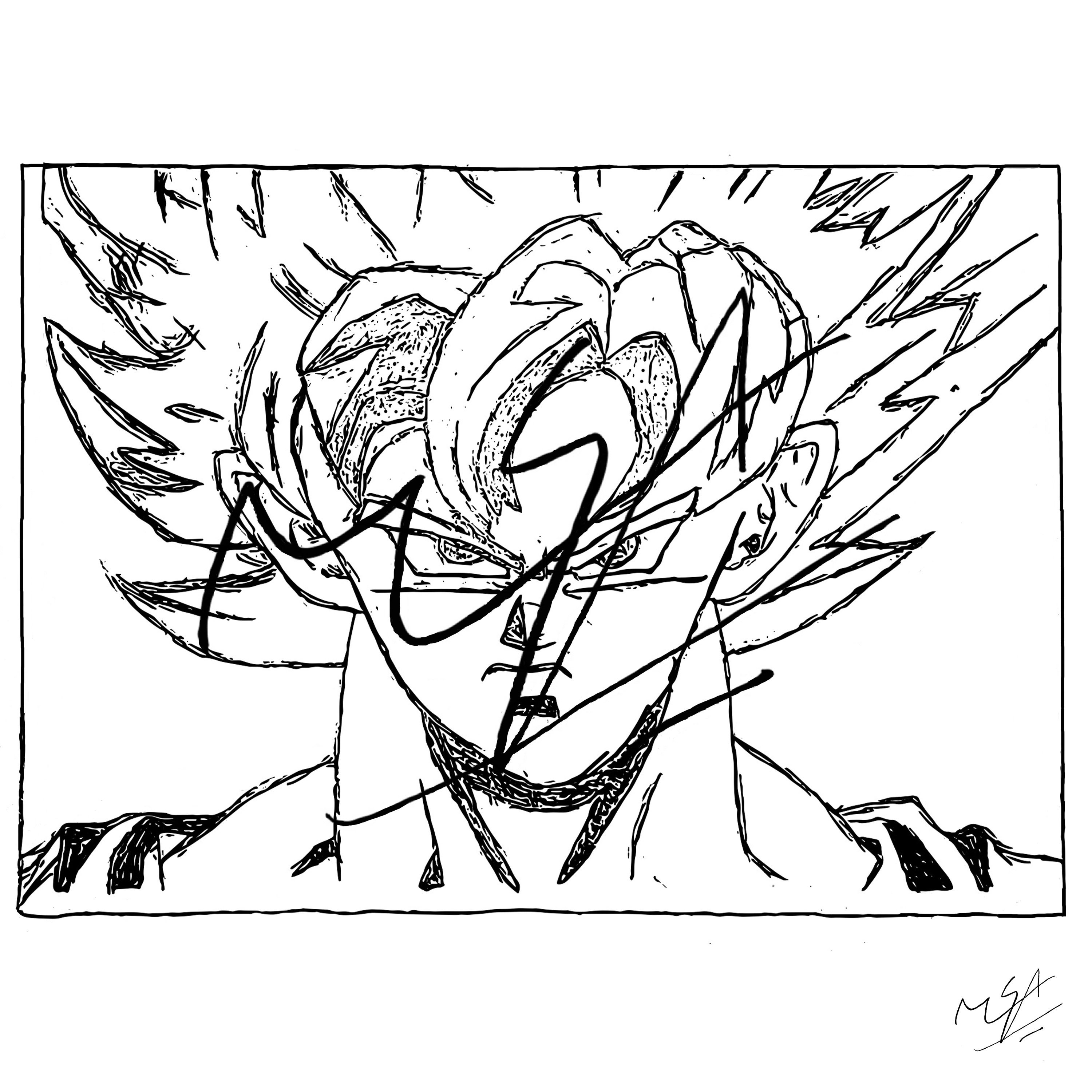 Goku Super Saiyan 1 Drawings