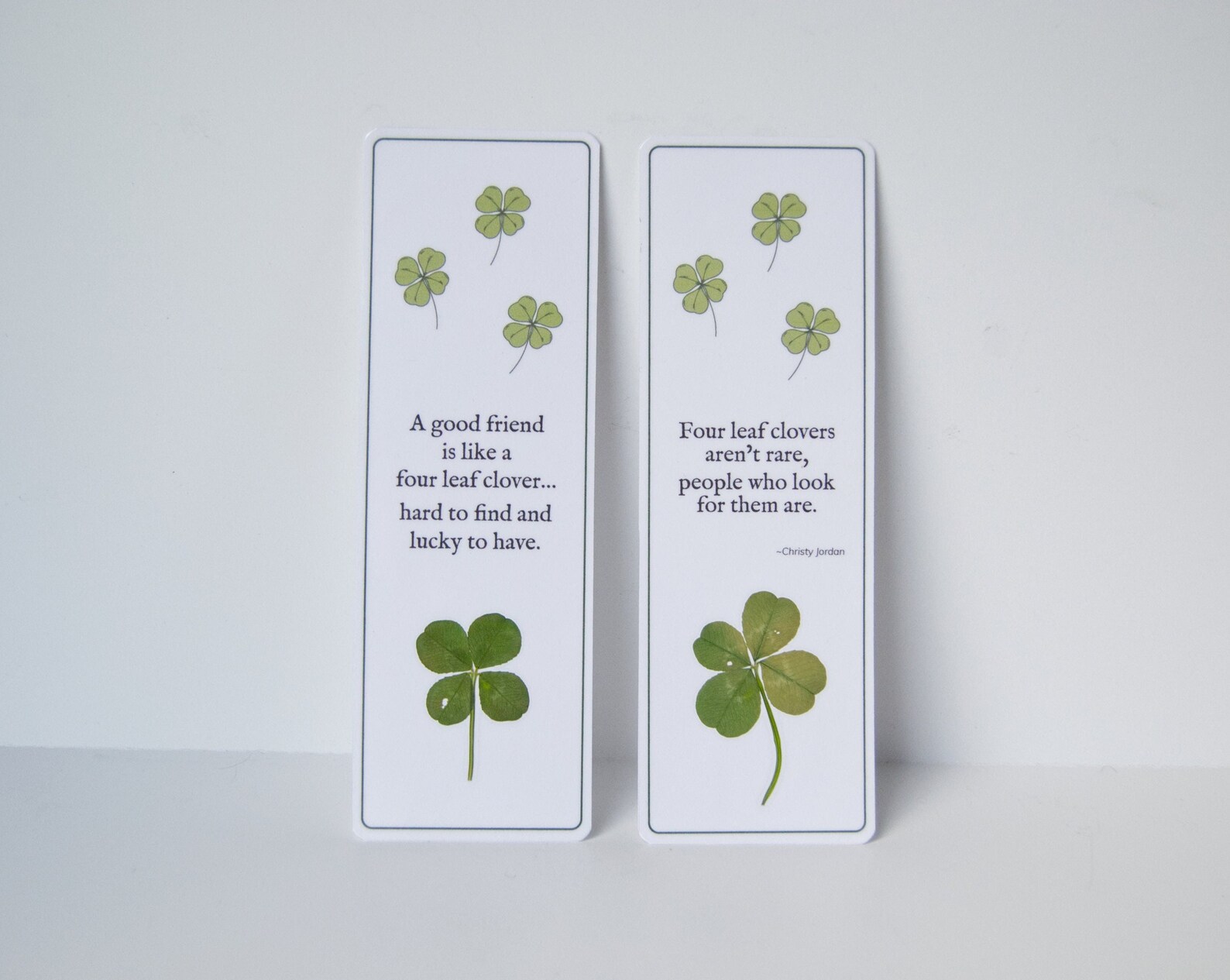 Lucky Four Leaf Clover Bookmark, Perfect Gift for Bookworms, Touch of ...