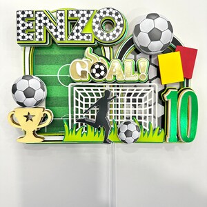 Personalized Soccer Cake Topper: 3D Birthday Party Decoration - Etsy