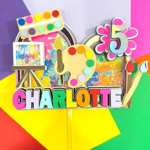 Personalized Artist Cake Topper: Art Paint Party Decor - Etsy