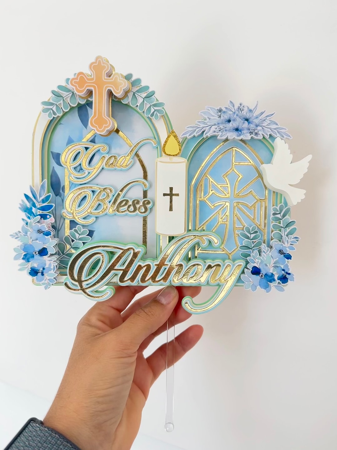 Baptism Cake Topper, First Communion Cake Topper, Baptism Boy Cake ...