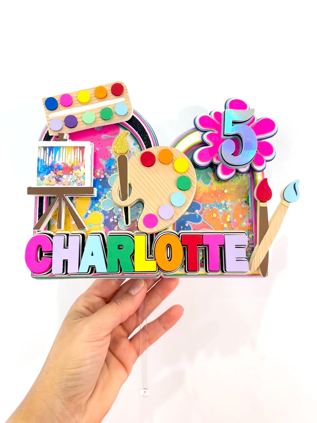 Personalized Artist Cake Topper: Art Paint Party Decor - Etsy