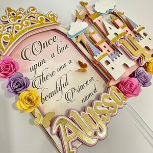 3D Princess Castle Cake Topper: Personalized Birthday Party Decor - Etsy