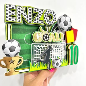 Personalized Soccer Cake Topper: 3D Birthday Party Decoration - Etsy