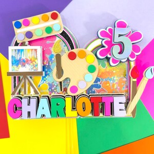 Personalized Artist Cake Topper: Art Paint Party Decor - Etsy