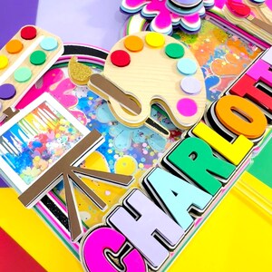 Personalized Artist Cake Topper: Art Paint Party Decor - Etsy