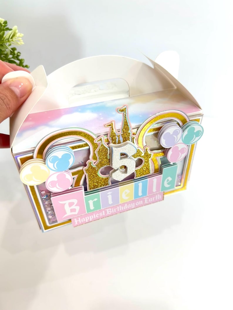 Personalized Disneyland Birthday Gable Box: Vintage Park Favor Box - Etsy