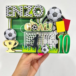 Personalized Soccer Cake Topper: 3D Birthday Party Decoration - Etsy
