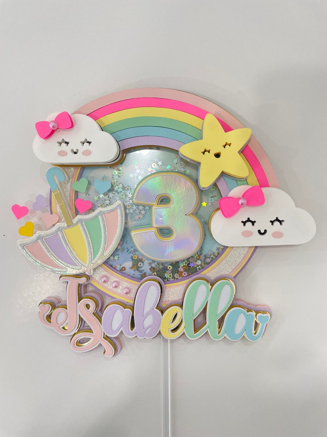Rainbow Cake Topper, Rainbow Party, Rainbow Birthday , - Etsy