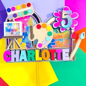 Personalized Artist Cake Topper: Art Paint Party Decor - Etsy
