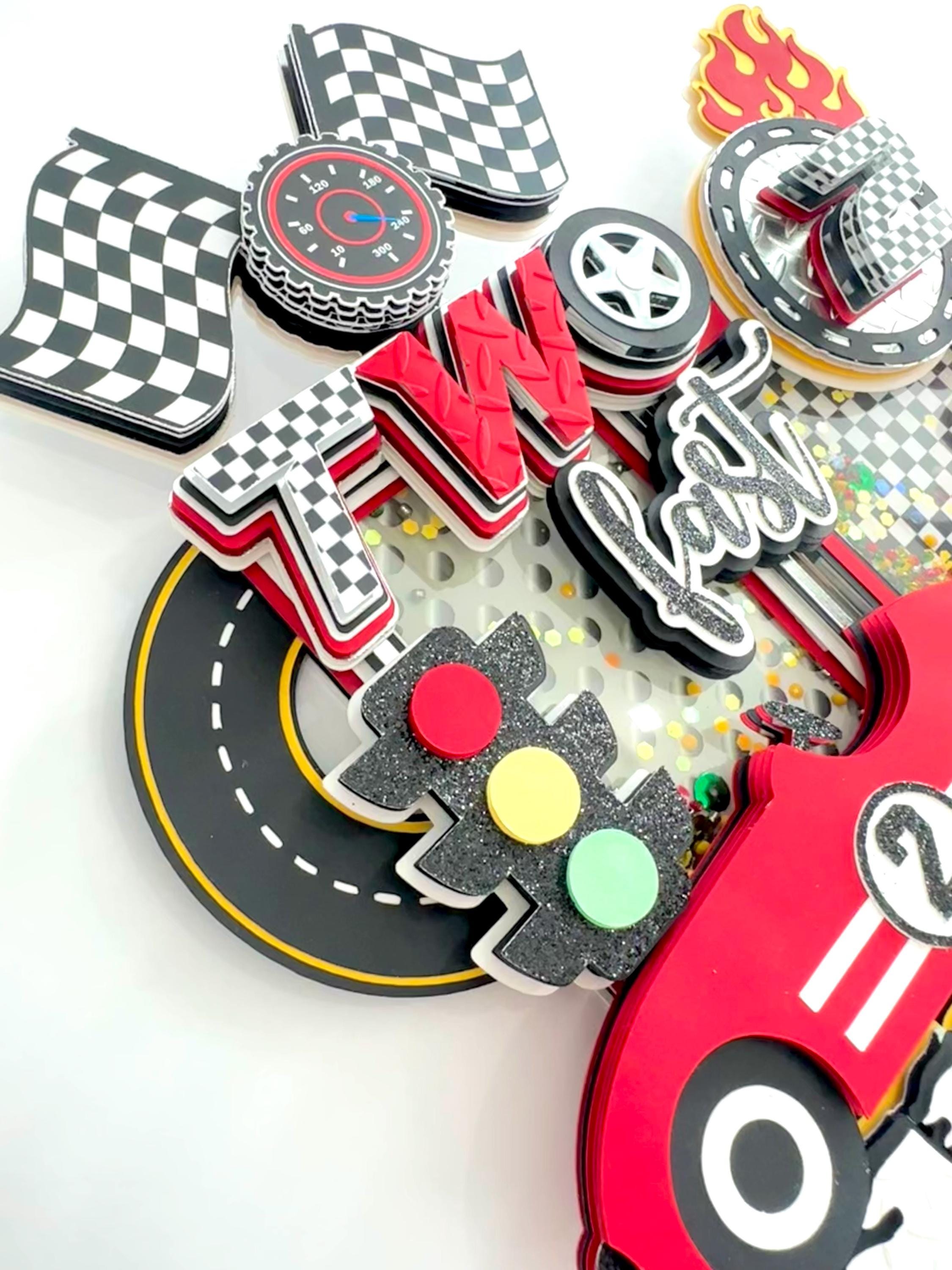 Race Car Cake Topper: 3D Birthday Party Decoration - Etsy
