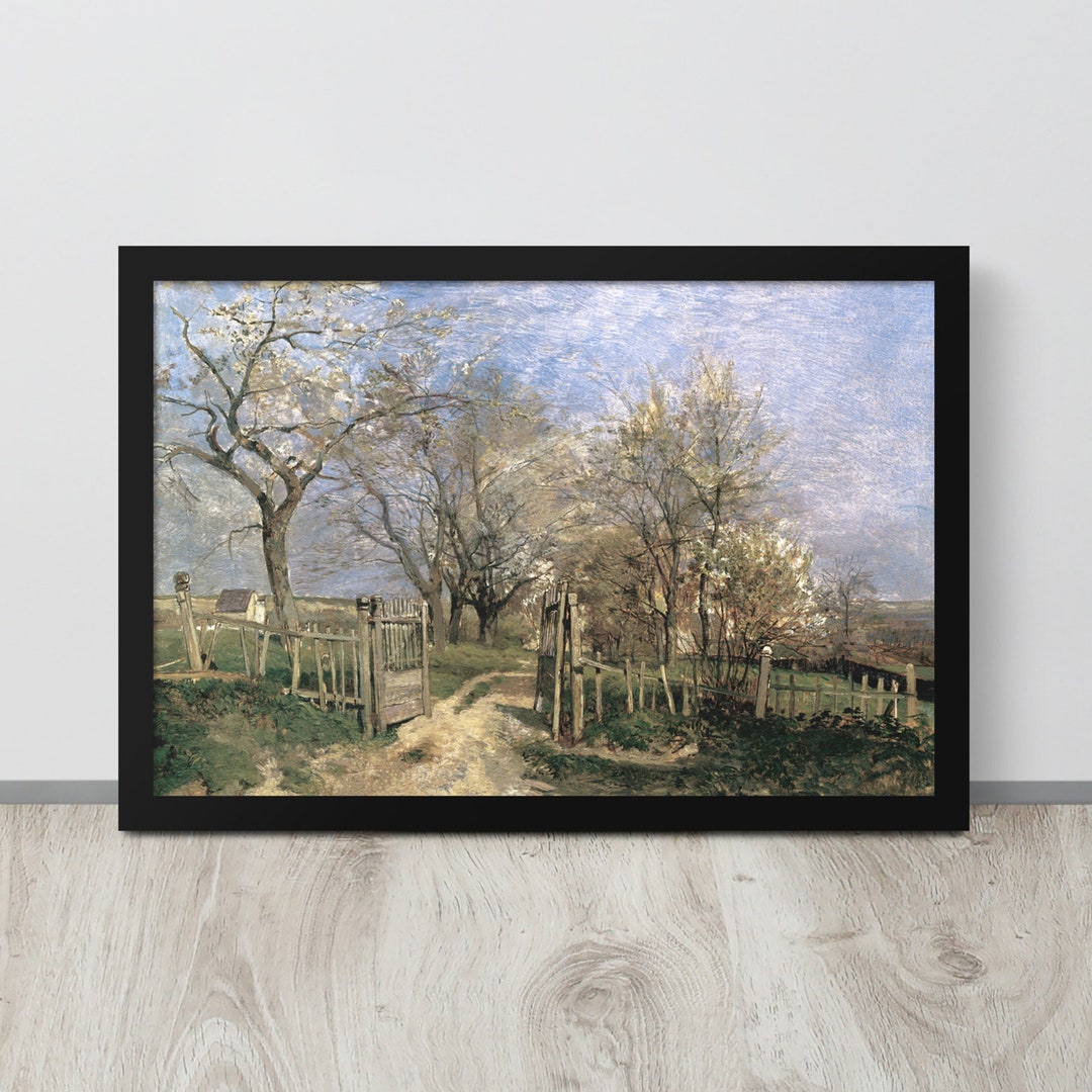 Farm Gate Painting | Country Road Print | Rustic Landscape Painting ...