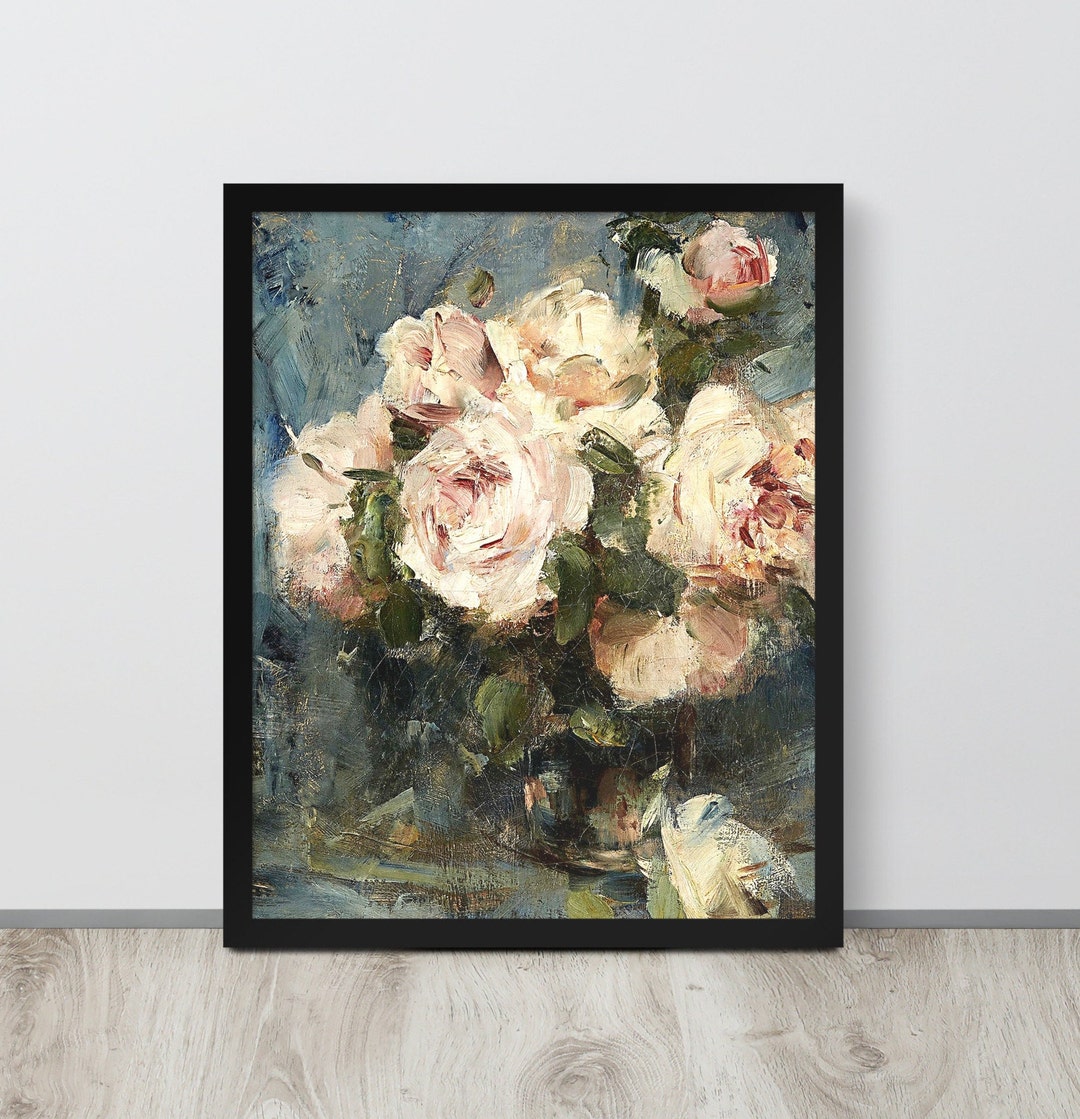 Vintage Roses Painting | Roses Still Life | Antique Rose Painting ...