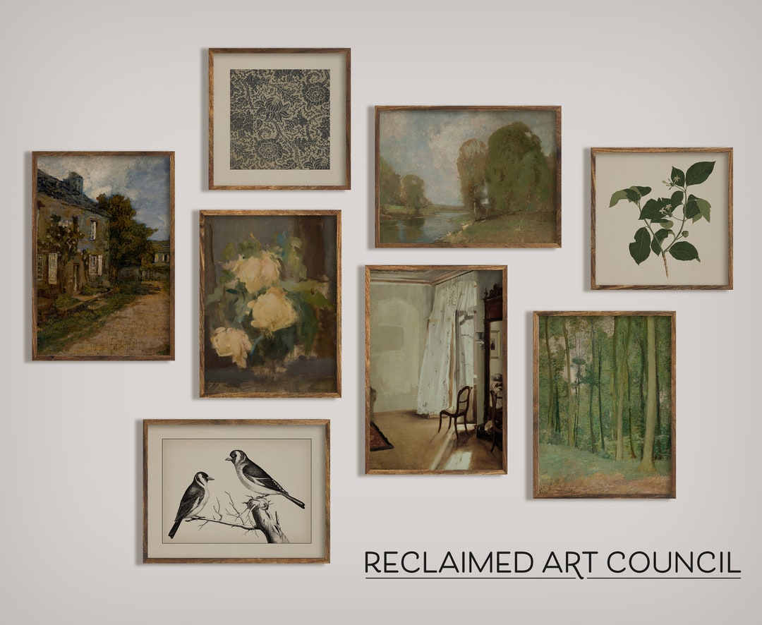 Printable Vintage Gallery Wall Art Set | Warm Gallery Wall Print Set ...
