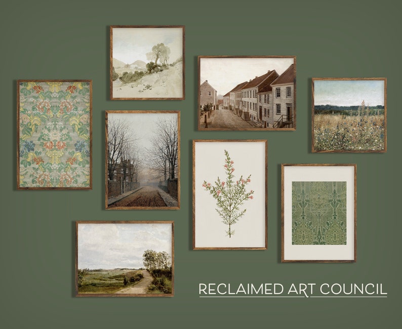 Printable Vintage Gallery Wall Art Set Warm Gallery Wall - Etsy