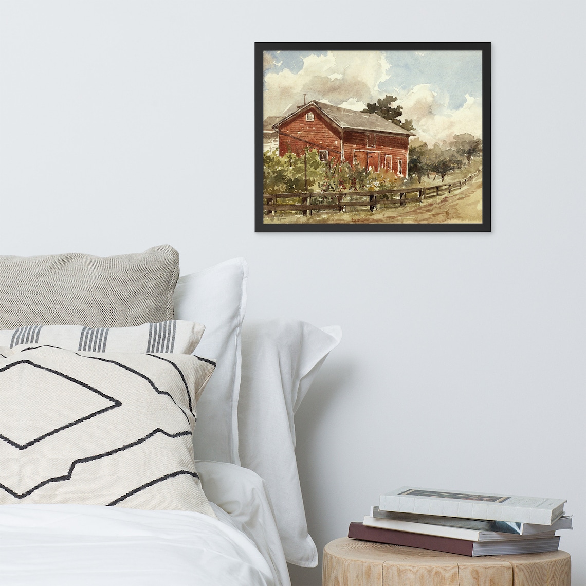 Old Barn Print Red Barn Print Rustic Barn Painting | Etsy