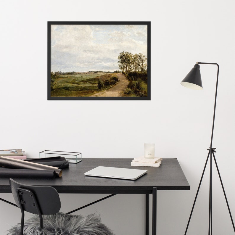 Country Road Painting | Country Landscape Print | Farm Path Wall Art ...
