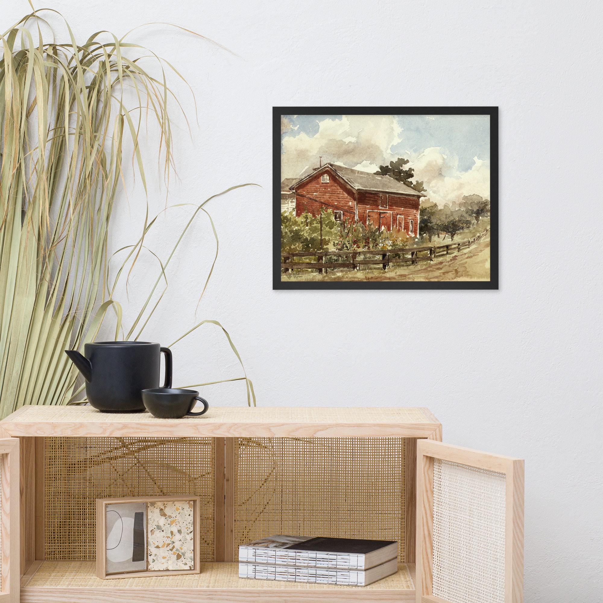 Old Barn Print Red Barn Print Rustic Barn Painting | Etsy