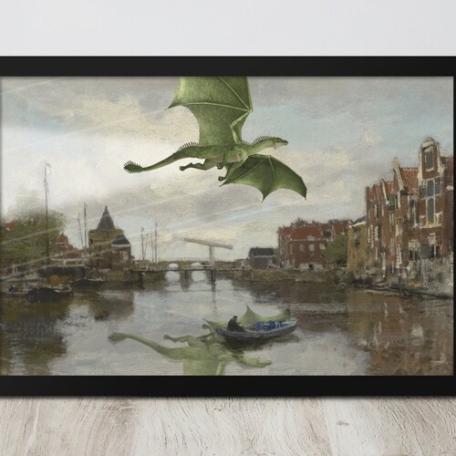 UFO Aliens Print Vintage Thrift Store Art Altered Oil - Etsy