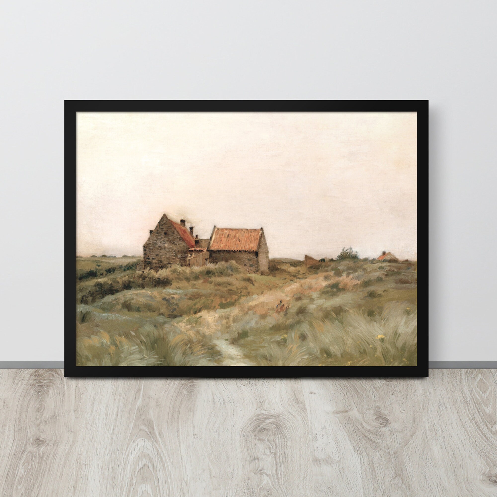 Vintage Barn Landscape Rustic Barn Painting Old Barn Wall - Etsy