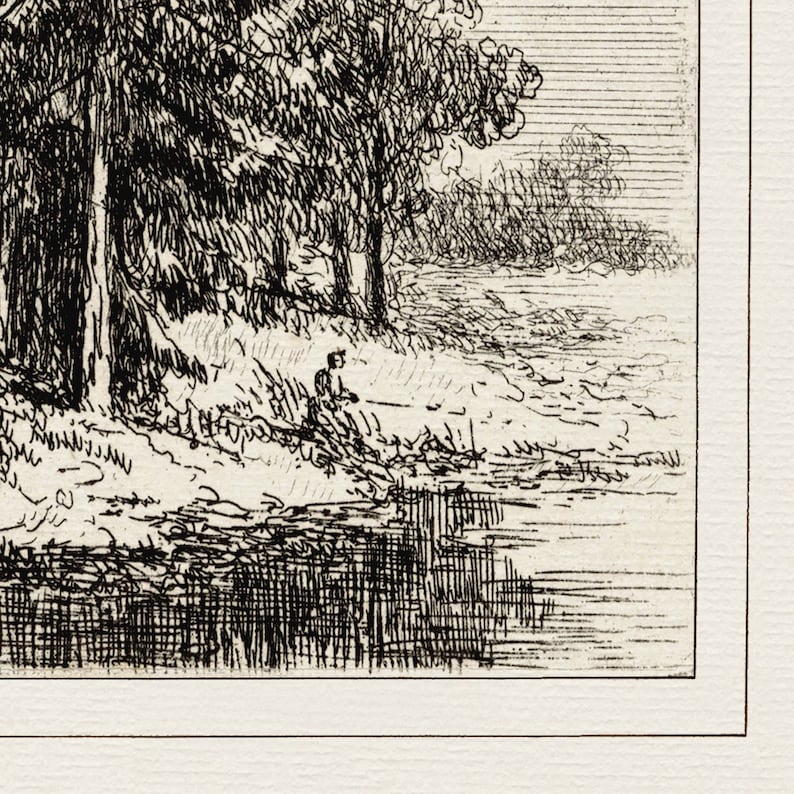 Vintage Etching Print Set of 3 Prints Forest Etchings - Etsy