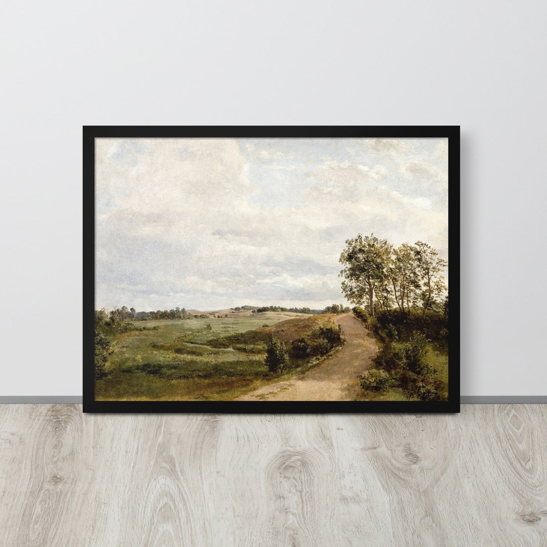 Country Road Painting | Country Landscape Print | Farm Path Wall Art ...