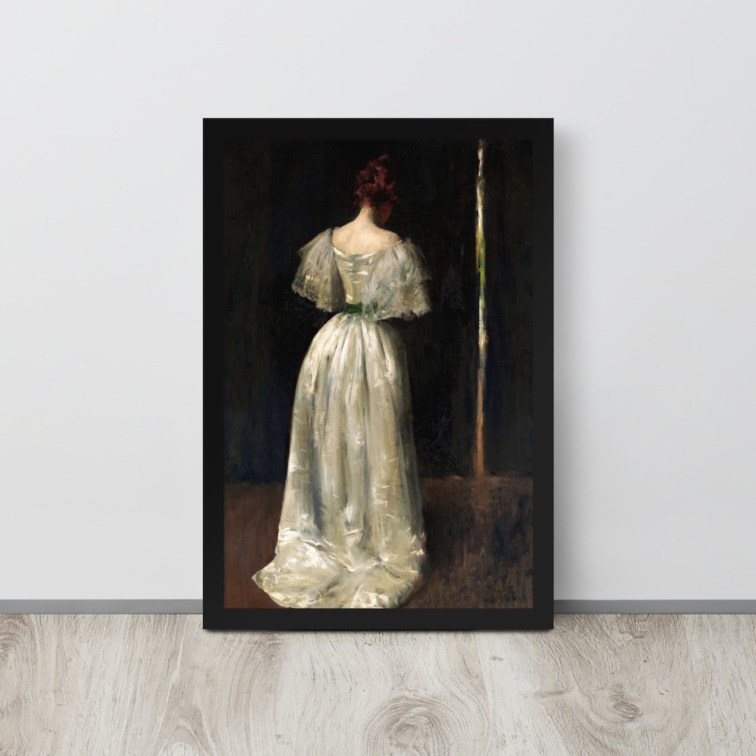 Moody Portrait Painting Vintage Woman Portrait Wall Art Woman Painting ...