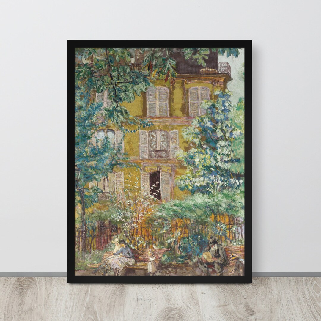 French Paris Cityscape Painting Vintage French Wall Art I Paris France ...